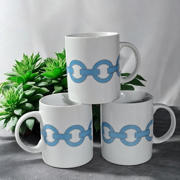 Jonathan Adler | Dining | Happy Chic Jonathan Adler Coffee Mugs X3 Blue ...